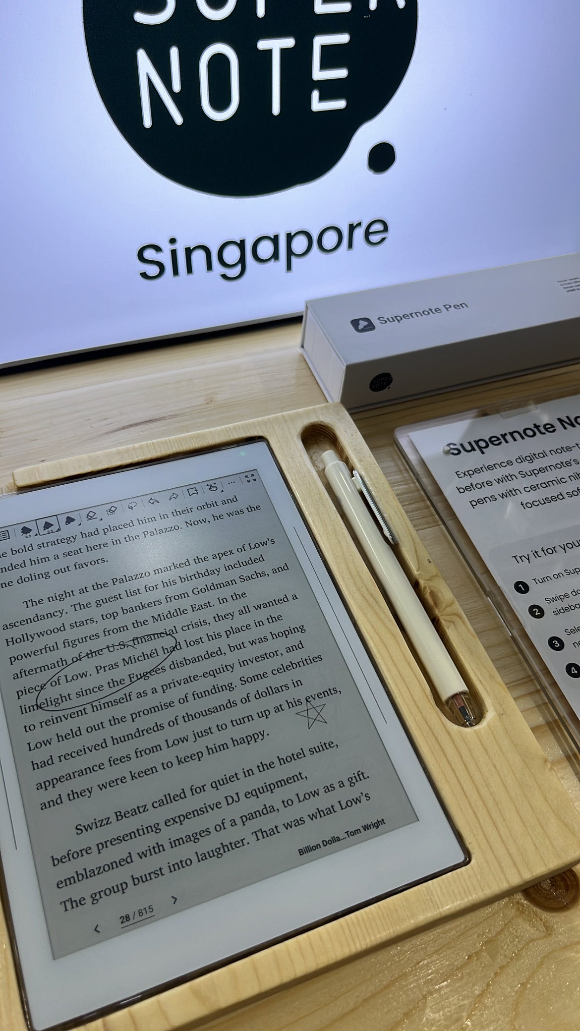 Display Kiosk – Supernote Singapore